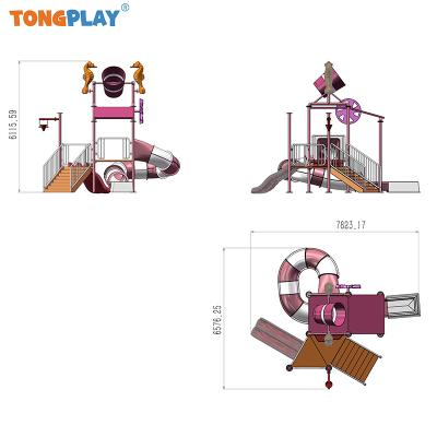 China Customized Sizes Fiberglass Steel Metal Water Slide with Eco-friendly Design for Aqua Parks for sale