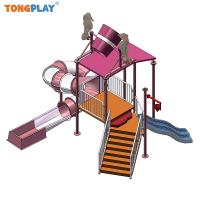 China Customized Sizes Fiberglass Steel Metal Water Slide with Eco-friendly Design for Aqua Parks for sale