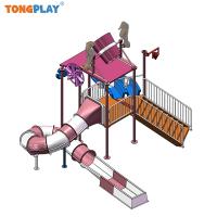 China Customized Sizes Fiberglass Steel Metal Water Slide with Eco-friendly Design for Aqua Parks for sale