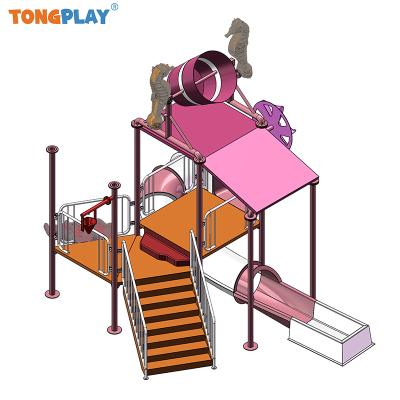 China Fiberglass Construction Water Slide for Aqua Parks with Customized Sizes and Eco-Friendly Design for sale