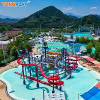 China Eco-friendly Fiberglass Water Slide with Customized Sizes and High Capacity for Aqua Parks for sale