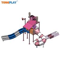 China Outdoor Playground Equipment Children Pool Fiberglass Water Slide for sale