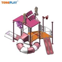 China Outdoor Playground Equipment Children Pool Fiberglass Water Slide for sale