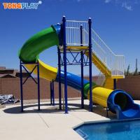 China Swimming Pool Curve Water Slide Resort Fiberglass Factory Best Price Water Kids for sale