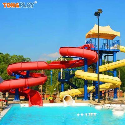 China Eco-Friendly Fiberglass Water Slide with Customized Sizes and 500kg Max Capacity for Aqua Parks for sale