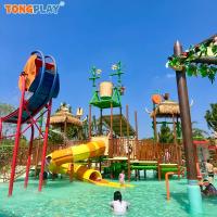 China Direct Sale Aqua Theme Park Water House Play Playground Equipment With Slide Swimming Pool Set for sale