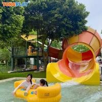China Commercial Water Park Equipment Outdoor Water Sport Attraction Pool Games for Adult Fiberglass Small Typhon Shaped Water Slide for sale