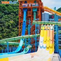China Fiberglass Construction Water Slide with Customized Sizes and Eco-Friendly Design for Aqua Parks for sale
