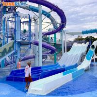 China Fiberglass Construction Water Slide with Customized Sizes and Eco-Friendly Design for Aqua Parks for sale