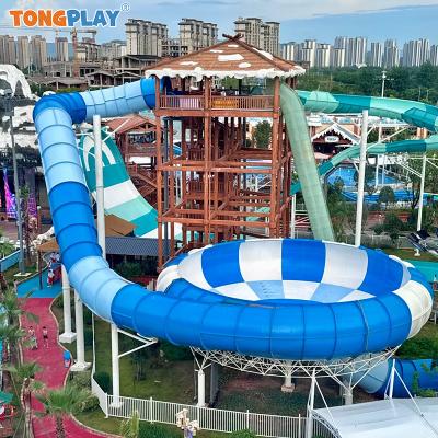 China Fiberglass Construction Water Slide with Customized Sizes and Eco-Friendly Design for Aqua Park for sale