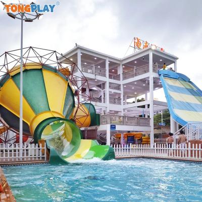 China Fiberglass Construction Water Slide with Customized Sizes and Eco-Friendly Design for Aqua Parks for sale