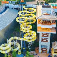 China Fiberglass Construction Water Slide with Customized Sizes and Eco-Friendly Design for Aqua Parks for sale