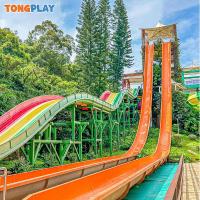 China Fiberglass Construction Water Slide with Customized Sizes and Eco-Friendly Design for Aqua Parks for sale