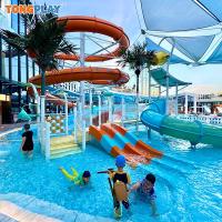 China Fiberglass Construction Water Slide with Customized Sizes and Eco-Friendly Design for Aqua Parks for sale