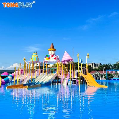 China Commercial Kids Play Water Slide Durable Aqua Park Slide Water House Installed in the Water Park for sale