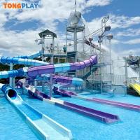 China Fiberglass Construction Water Slide with Customized Sizes and Eco-friendly Design for Aqua Park for sale