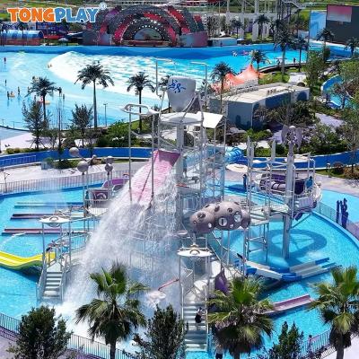 China Eco-Friendly Fiberglass Water Slide with Customized Sizes and High Capacity for Water Parks for sale