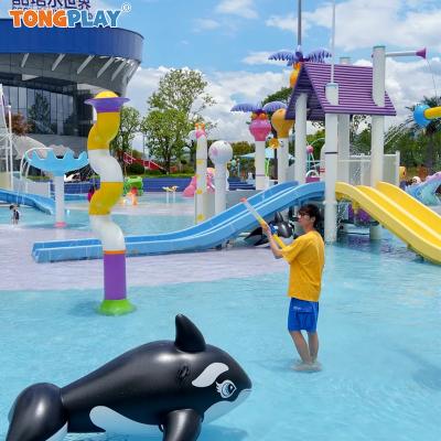 China Water Splash Park Summer Fiberglass Outdoor Water Play Equipment Water Park Spray Games for sale