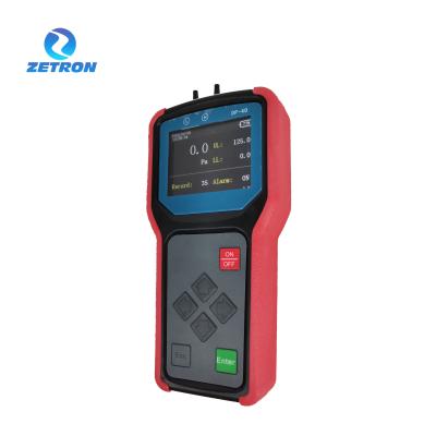 China Zetron DP-40 Neutral Gas Differential Pressure Meter 0- 5000Pa Controller For Cleanroom for sale