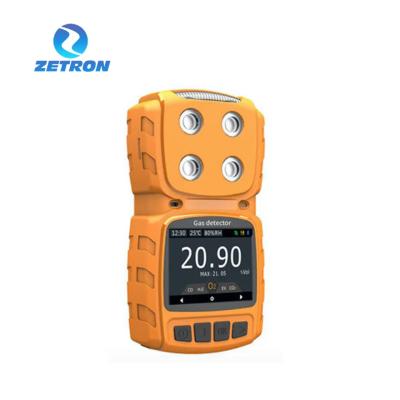 China MS104K Zetron Portable Multi Gas Detector Detect 4 Of Gases Analyzer H2 / O2 / CH4 / C2H6 for sale