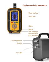 China PTM600 AQI Portable Gas Monitor Gas Detection Continuous Air Quality Detection for sale