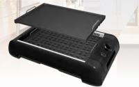 China Indoor Black 220V 1200W Infrared Smokeless Grill With Two Plates for sale