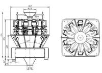 China 14 Head 0.5L Hopper 20g Kenwei Multihead Weigher for sale