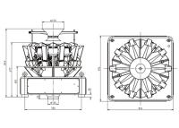 China 0.3L Hopper Granules 950mm Powder Weighing Machine for sale