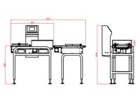 China 1000g Check Weigher Machine With Pneumatic Pusher Reject for sale