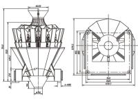China Timing Hopper 14 Head 1500W Anchovy Fish Weigher for sale