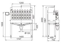 China Screw Feeding 3 Layer Hopper 14 Head Multihead Weigher for sale