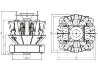 China 400kg Potato Chips 65P/M 10 Head Multihead Weigher for sale