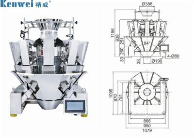 China Multilingual Stainless Steel 1000g Kenwei Multihead Weigher for sale
