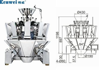 China Kenwei Leak Proof​ 65P/M Multihead Weigher Machine for sale
