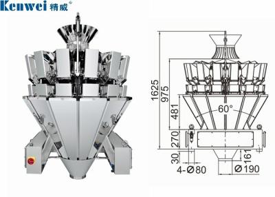 China 1.5KW IP66 Waterproof Multihead Weigher For Frozen Food for sale