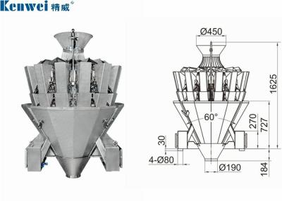 China 60P/M 14 Head Multihead Weigher For Anchovy Fish for sale