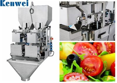 China Two Heads Belt Linear Weighing Machine 4.5L For 50-2000g Vegetable Fruit for sale