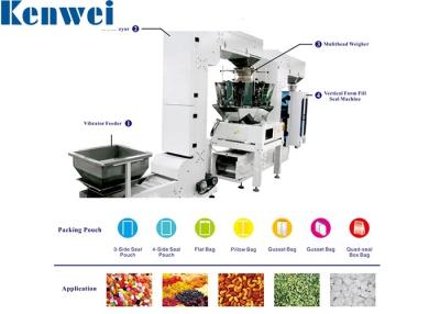 China Potato Chips Weighing Bag Packaging Machine 304 Stainless Steel Material for sale