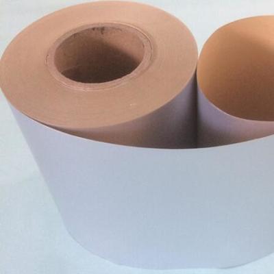 China 80G White Glassine Liner Tire Adhesive Label Aluminum Coated 1500m Length for sale