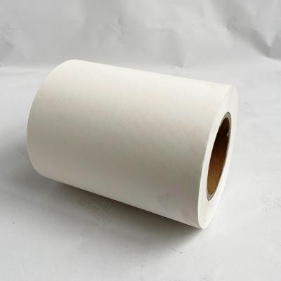 China 80G White Glassine Liner Hot Melt Glue Tough Label Art Paper Aluminum Coated for sale