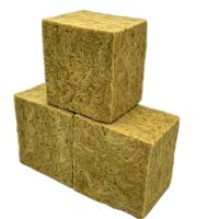China Rock Wool Growing Block Without Pre-Drilled Hole 75×75×65mm For Cut Rose Cutting Propagation for sale