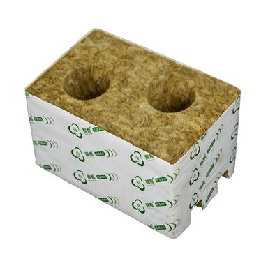 China Rock Wool Growing Cube / Planting Cube - 150×100×65mm / 2 Holes for sale