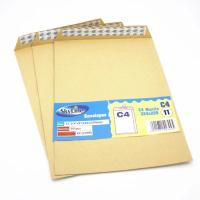 China Custom Logo Kraft Paper Envelope Double-Sided Tape Sealing For Gift Packaging for sale