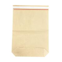 China Durable Kraft Compostable Bags Recyclable Bottom Gusseted Bags Disposable With Adhesive Seal for sale