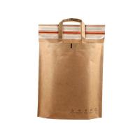 China Customized Eco Friendly Paper Bags Durable Kraft Paper Tote Bag Recyclable With Self Sealing Strip for sale