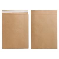 China Large Kraft Paper Bag Peel And Seal Kraft Mailer Bags Expandable With Side Gusset for sale