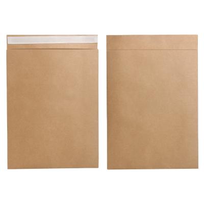 China Large Kraft Paper Bag Peel And Seal Kraft Mailer Bags Expandable With Side Gusset for sale
