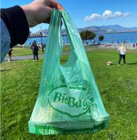 China Flexiloop Handle Compostable Mailing Bag with Custom Printing PLA and PBAT Material Structure for sale