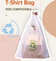 China Flexiloop Handle Compostable Mailing Bag with Custom Printing PLA and PBAT Material Structure for sale