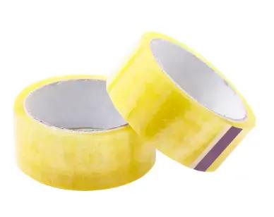 China Acrylic BOPP Packing Tape Clear Adhesive Packing Tape Low Noise With Logo for sale